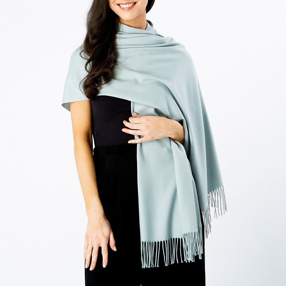 Duck Egg Blue Ladies High Quality Pashmina Scarf – The Scarf Shop